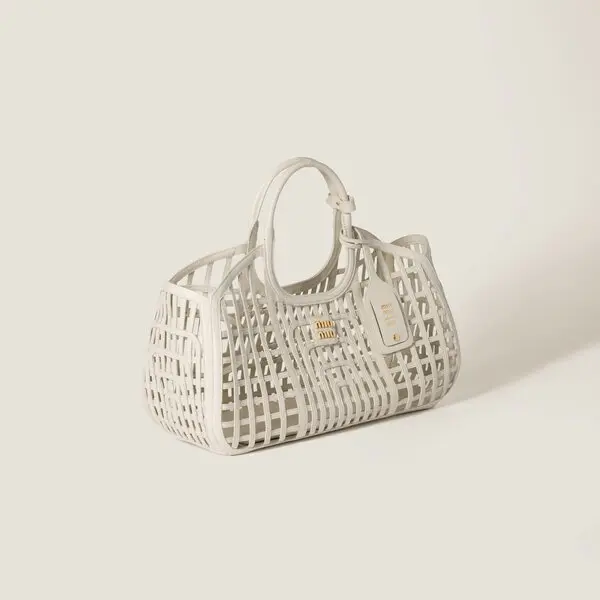 Miu Miu Leather Basket - Chalk White | Editorialist